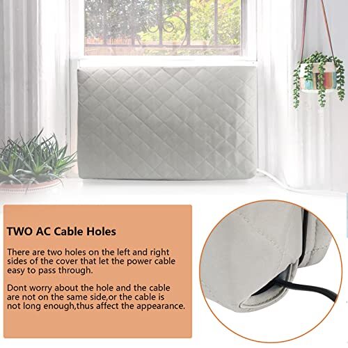 2 Pack Indoor Air Conditioner Cover for Window Units, Inside Window AC ...