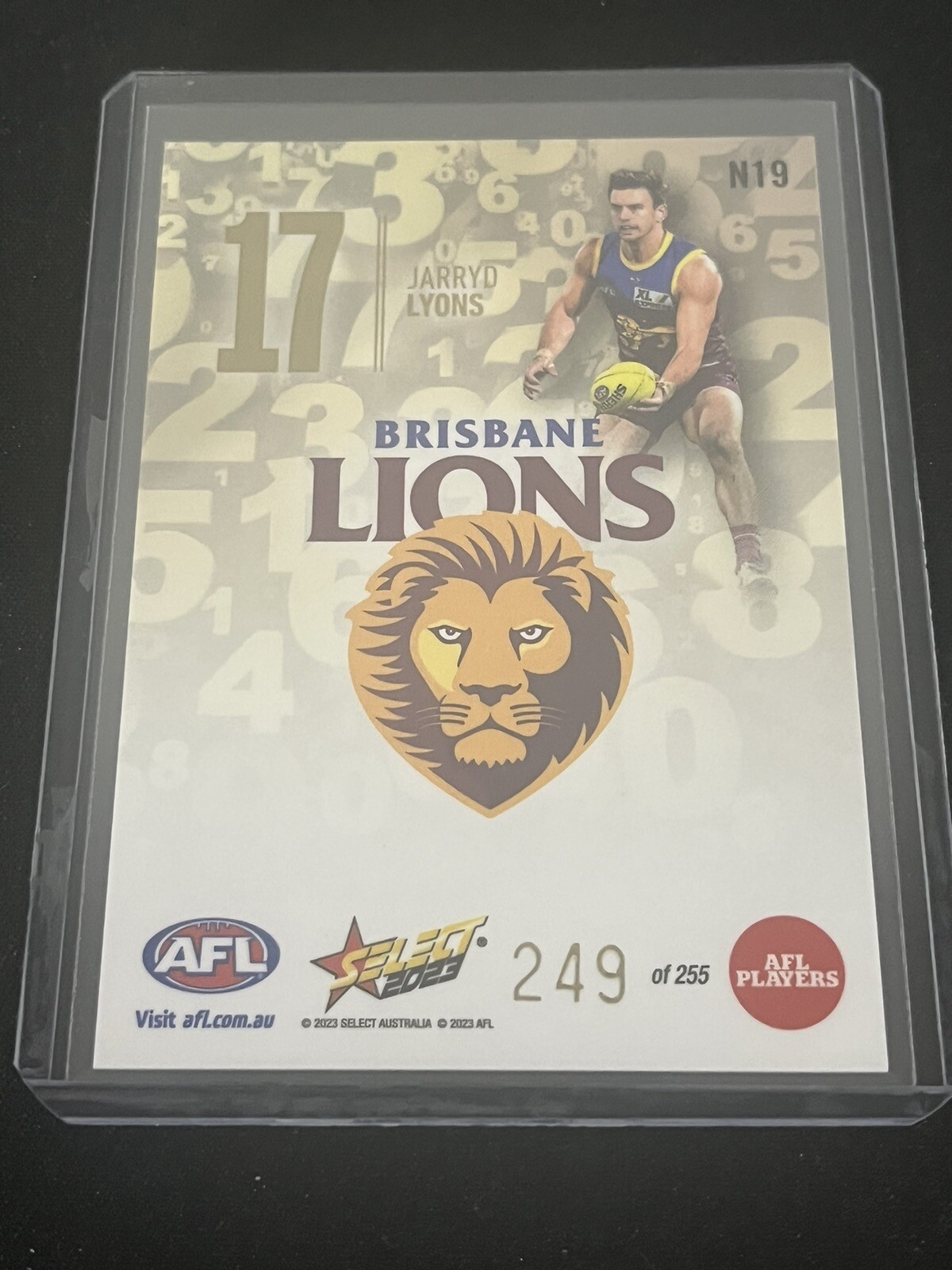 2023 AFL SELECT FOOTY STARS - NUMBERS - JARRYD LYONS LIONS 249/255 | eBay