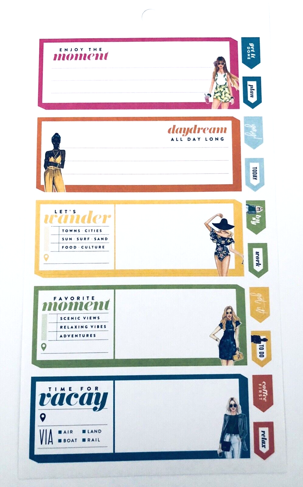 Happy Planner Stickers - Rongrong Girls, horizontal stickers, 1 Sheet ...