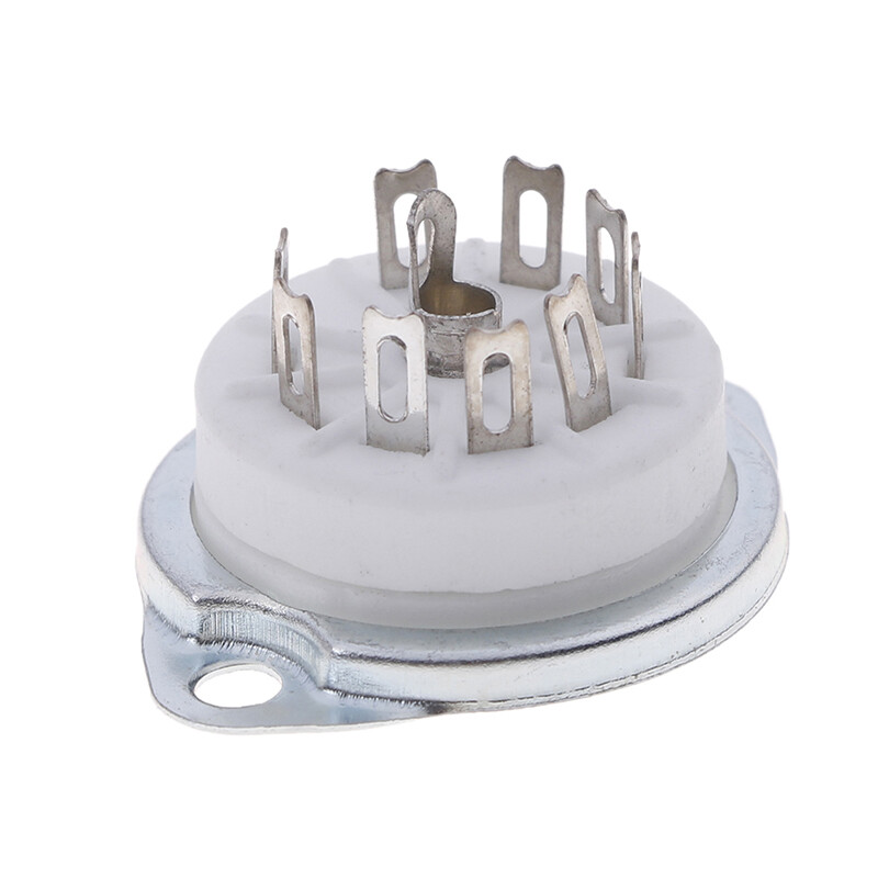 1Pc chassis mount 9pin ceramic tube socket for EL84 ECC82 6922 12A BH ...