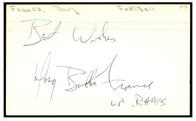 Doug France Signed Index Card 3x5 Autographed Rams 86795 | eBay