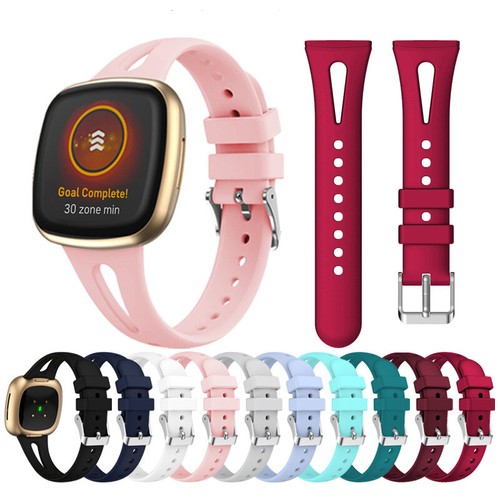 For Fitbit Versa 3 Sense Slim Silicone Strap Wristband Replacement ...
