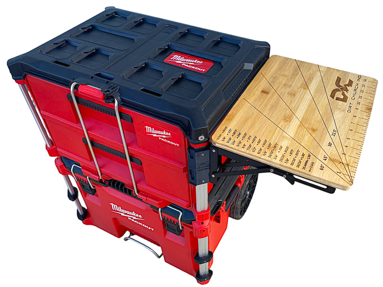 Milwaukee Packout, Quick Detaching/Folding Bamboo Table | eBay