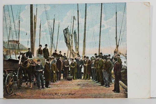Baltimore Maryland OYSTER WHARF PRATT STREET 1908 to Bristol VT ...