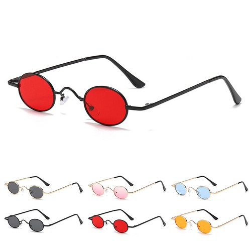 Fashion Small Round Sunglasses Retro Slender Metal Frame Candy Colors ...