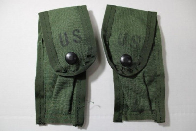 2 US Military Issue Alice Pistol Magazine Pouch 9mm 2 Mag Pouches Set 2 ...