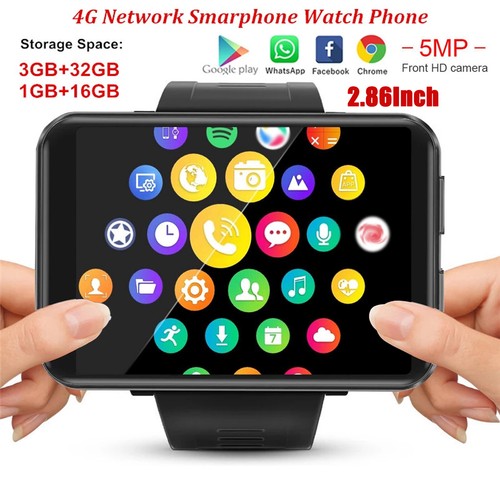 Andriod Smart Watch, GPS Android Smartwatch, 4G LTE with 2.86" Touch ...