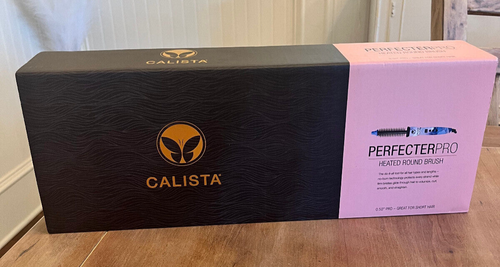 Calista Perfecter Pro Heated Round Styling Brush Tool Short Hair .5 ...