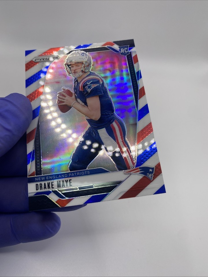 2024 Panini Prizm Rookies Drake Maye #329 Red White Blue Prizm (RC) See ...