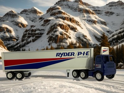 Ryder Pie Nationwide Moving Tractor Trailer Die cast Truck; Toy Winross ...