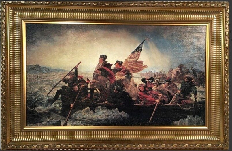 Washington crossing the Delaware art by Emanuel Leutze | eBay