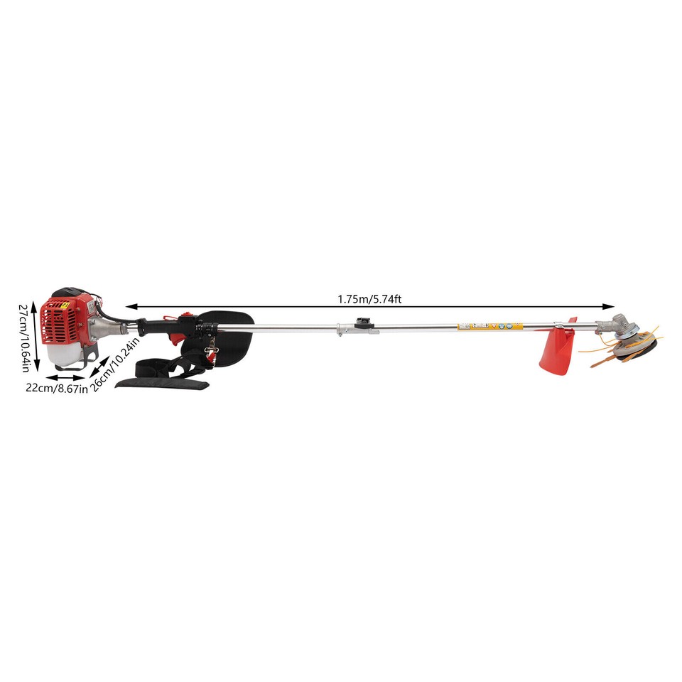 26cc Gas Powered Grass String Trimmer Weed Wacker Cutter Lawn Mower ...