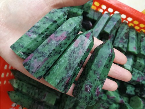 1/2lb Natural Red Ruby in Green Zoisite Crystal Gem WAND POINT HEALING ...