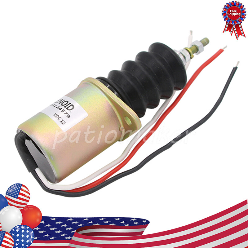 AM124379 AM124377 Fuel Shutoff Solenoid Compatible With John Deere 655 ...