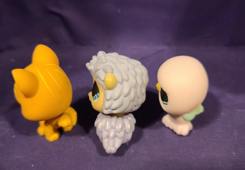 Authentic Littlest Pet Shop 1185 1187 1188 Pink Pigeon Porcupine Cat ...