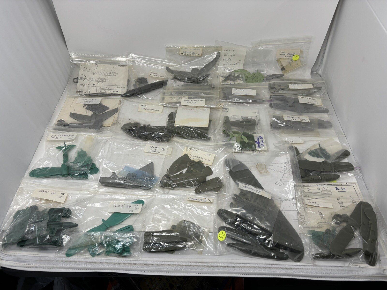 Lot Of Vintage WW2 Model Plane aircrafts airplane kits Parts | eBay