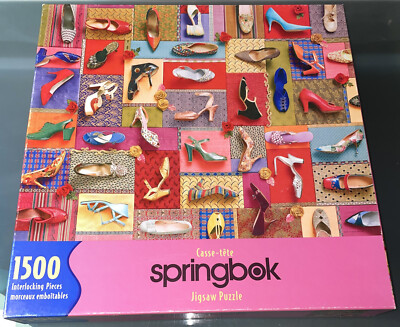Springbok Shoes Shoes Shoes 1500 Piece Jigsaw Puzzle High Heal Flats ...