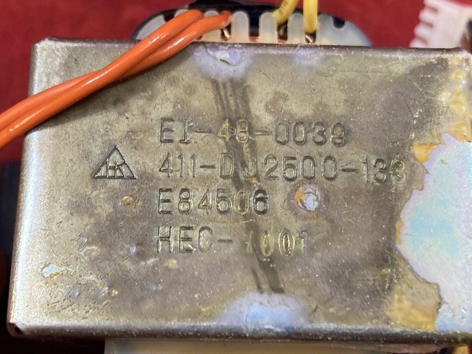 Numark TT-1520 Turntable Replacement Parts Transformer Cord Power ...