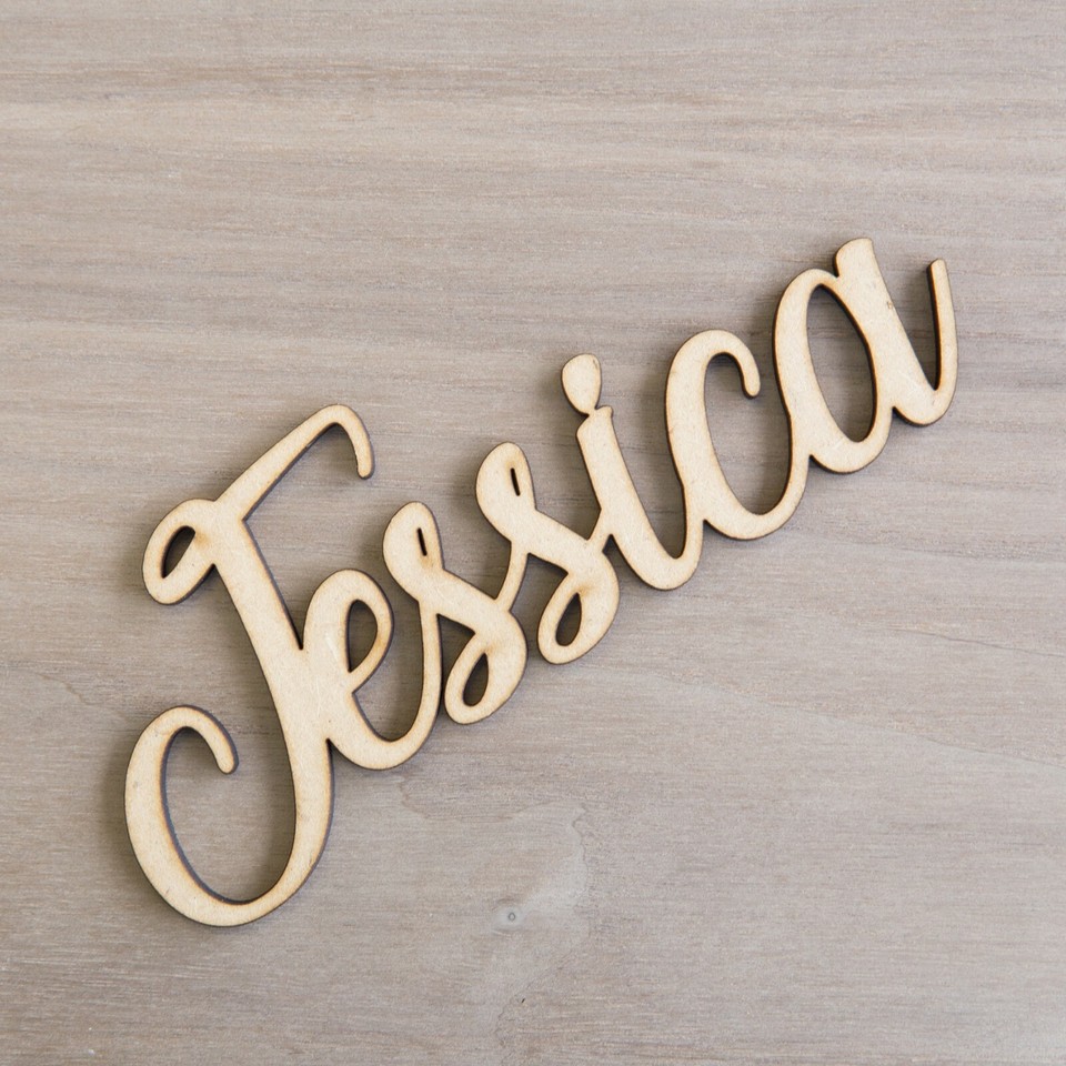 Personalised Script Child's Names & Words Wedding Wooden Names MDF Art ...