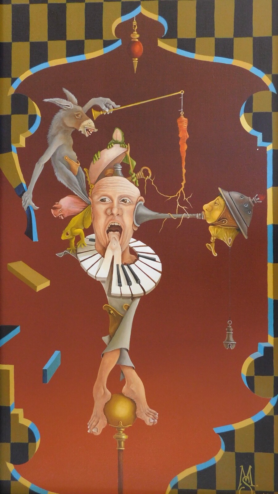 Surrealist Oil Painting by MICHAEL SANTINI, Wisconsin Artist, 20th ...
