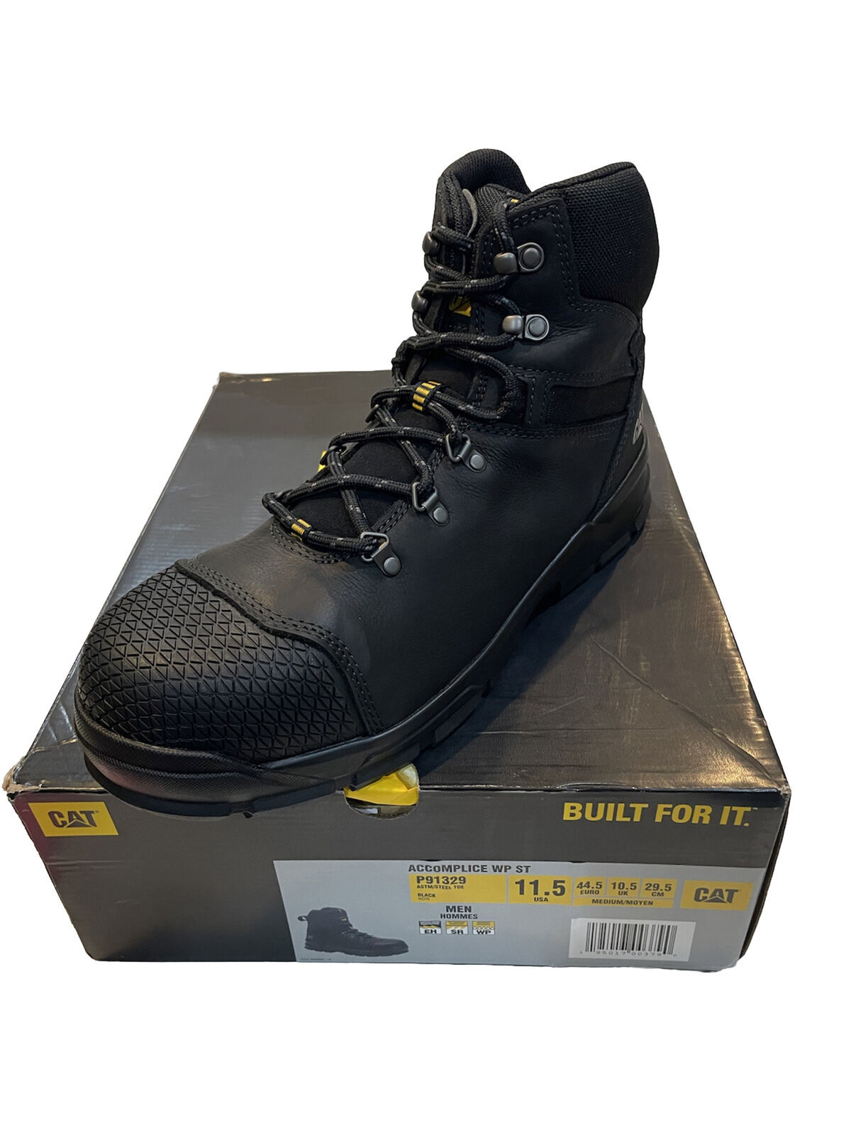 CAT Accomplice X Men's Size 11.5 Steel Toe Work Boots - Black (P91329 ...