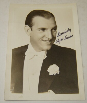 VINTAGE AUTOGRAPHED SIGNATURE PHOTO of -CLYDE LUCAS -BAND LEADER ...