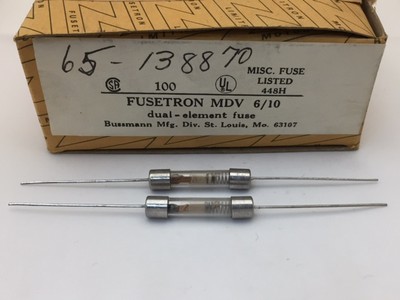 (5 pcs) MDV-6/10 Bussmann, 600mA 250vac, Axial Glass Fuse, Slow Blow | eBay
