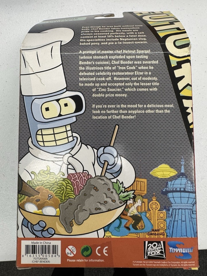 Futurama Chef Bender Action Figure with Roberto Build a Figure Part ...