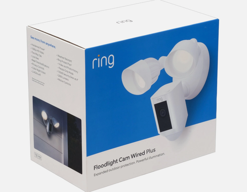 NEW FACTORY SEALED Ring Floodlight Cam Wired Plus | Outdoor Flood Light Siren | eBay