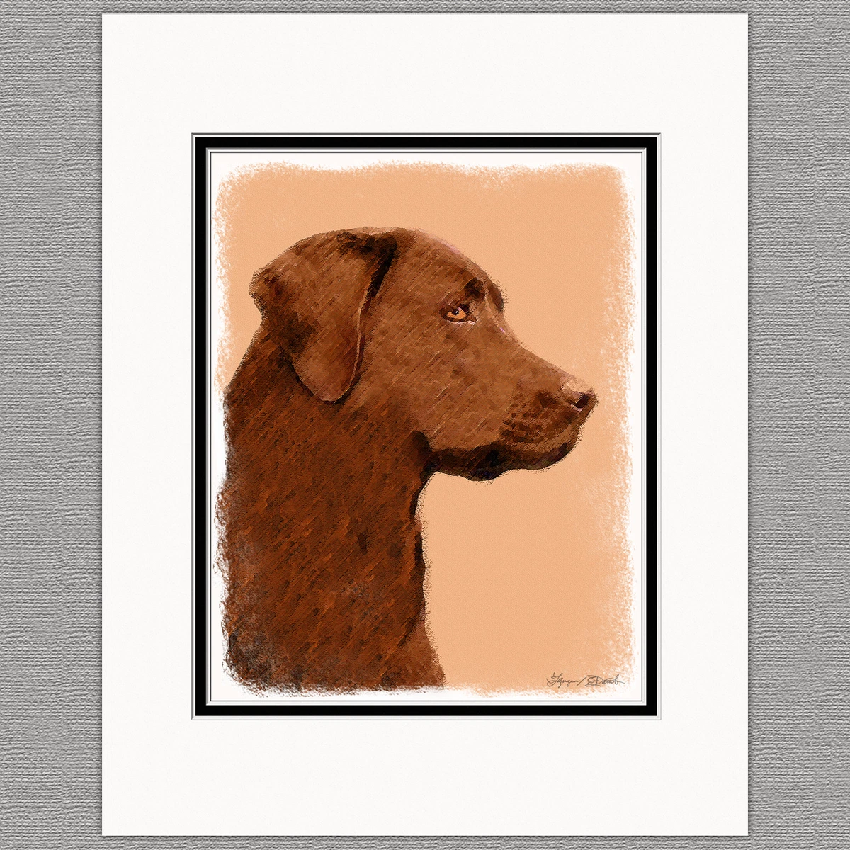 Chocolate Lab Art