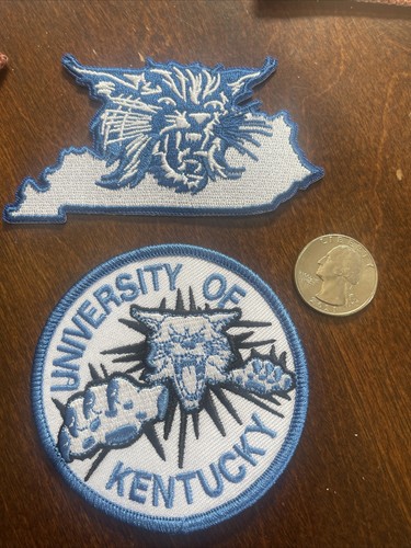 (2) University Of Kentucky Wildcats Vintage Embroidered Iron On Patches ...