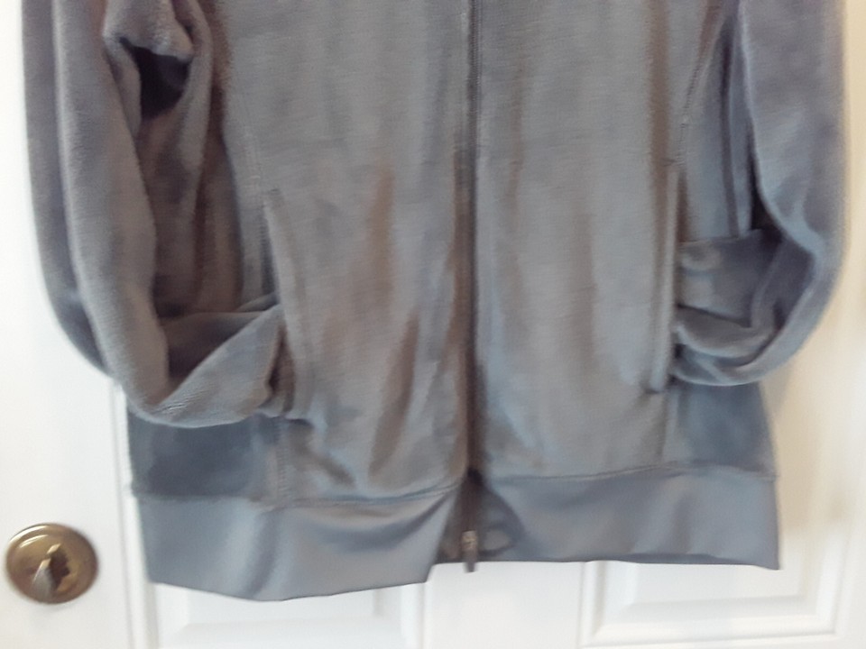 Athletic Works Women’s Size XL(16-18) gray Fleece Zip Up Jacket Long ...