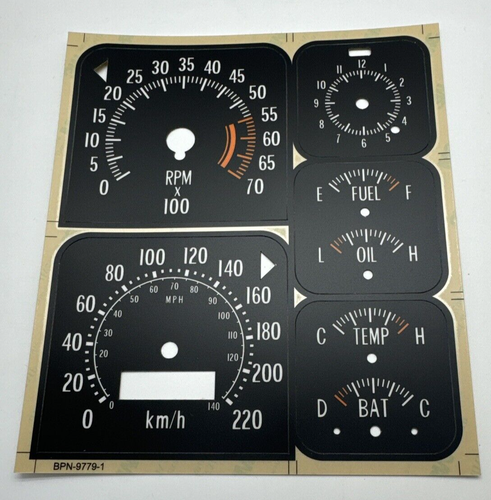 New Holden HQ GTS Instrument Dials - 220km / 140mh - Gauges Speedo ...
