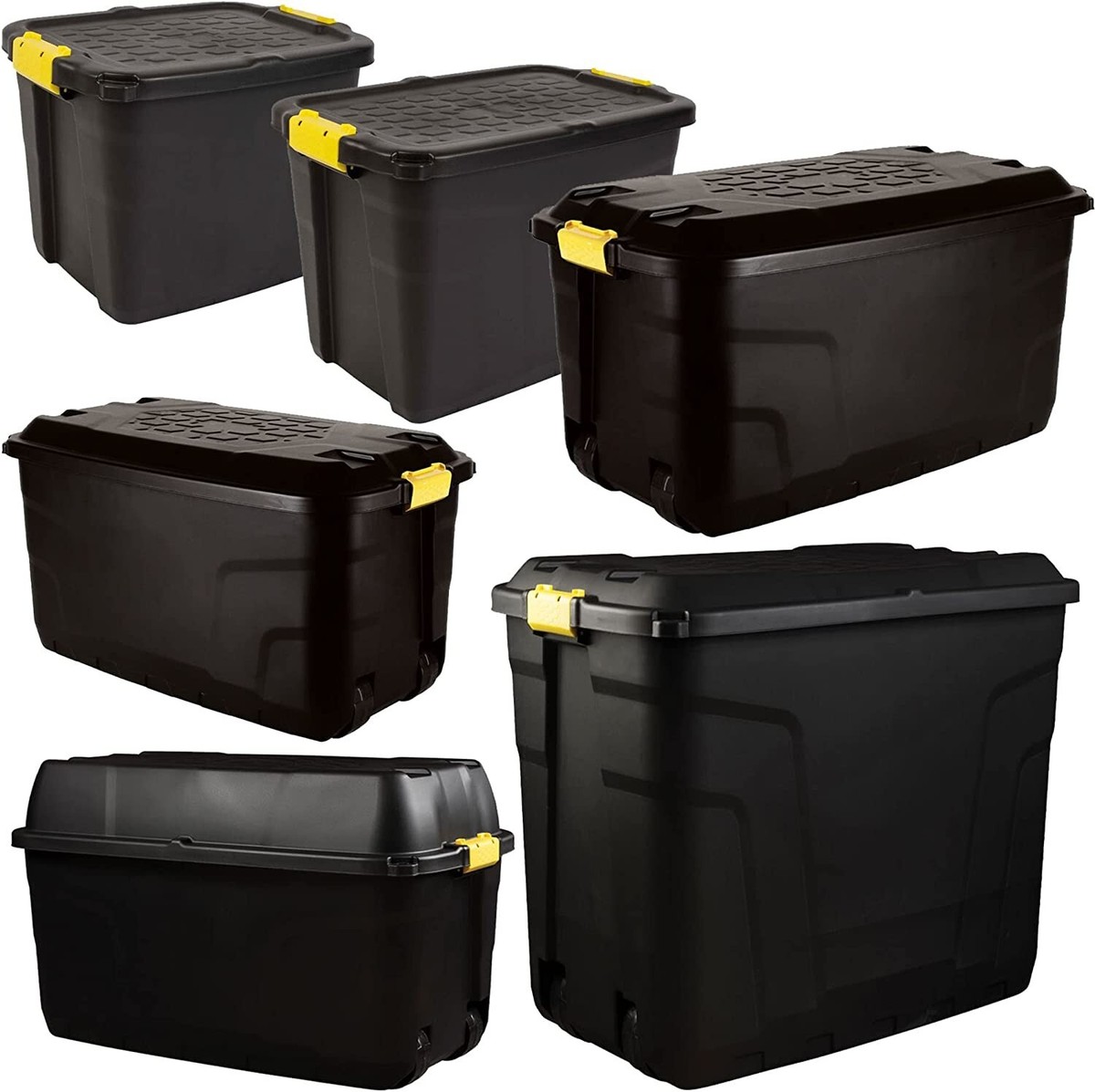 Wheeled Storage Totes With Handles