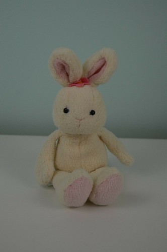 Ganz Fairy Bunny Plush Stuffed Animal Toy Rabbit Cream Off White Pink ...