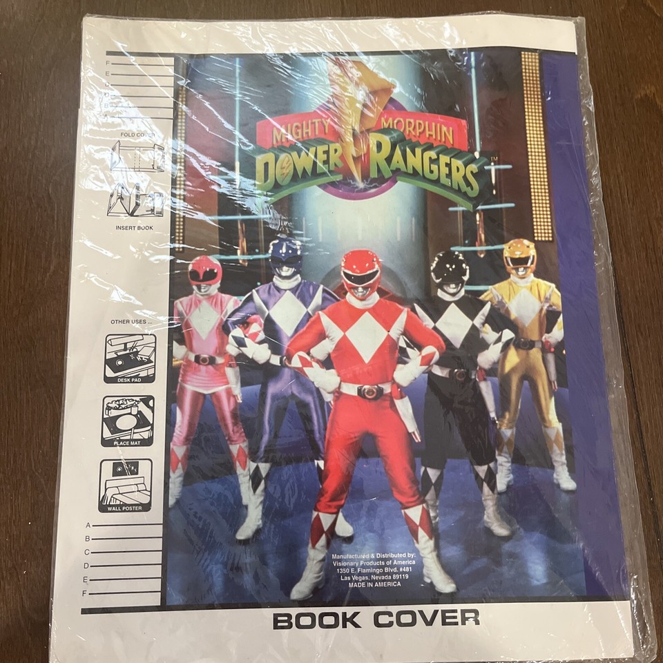 VINTAGE 1993 MIGHTY MORPHIN POWER RANGERS SABAN ENT. BOOK COVERS SET OF ...