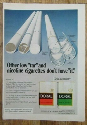 1974 DORAL Menthol Low Tar Cigarettes Filter System Magazine Print Ad ...