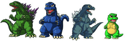 Godzilla Family 5"-7" Vinyl Decal Stickers | eBay
