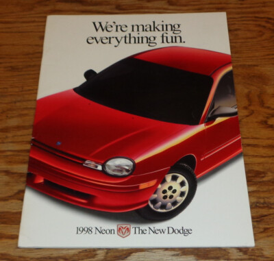Original 1998 Dodge Neon Deluxe Sales Brochure 98 ACR Sport R/T | eBay