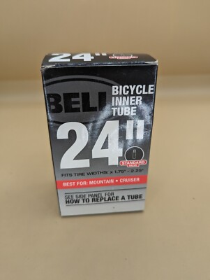 BELL 24" UNIVERSAL BICYCLE BIKE INNER TUBE Standard Schrader Valve x1 ...