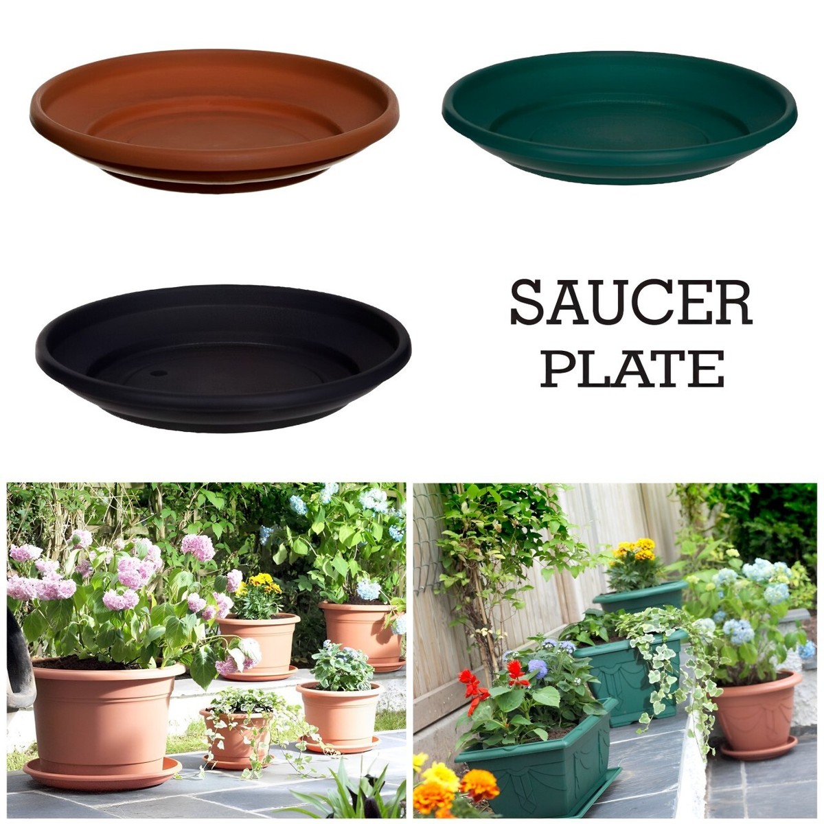 Plastic Drip Pans For Plants Thick Durable Plastic Flower Pot Round