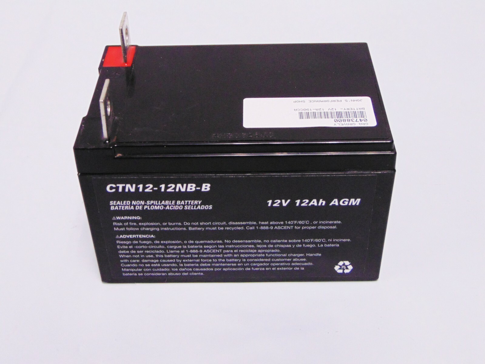 OEM Gravely Ariens Lawn Mower Battery 12V 12A 190CCA 04738800 READ FOR ...