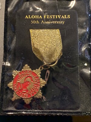 Vintage 1946-1996 Aloha Festivals 50th Anniversary Metal Pin Brooch ...