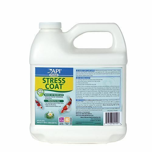 API Pond Care Stress Coat Plus 1/2 Gallon 64 oz. Fish and Water ...
