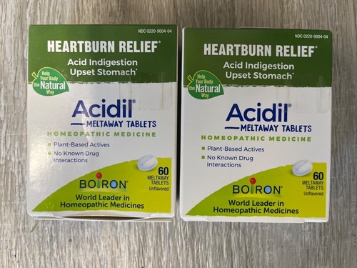2x ACIDIL Boiron Heartburn Relief Acid Indigestion Upset Stomach 60 ct ea 02/24 | eBay
