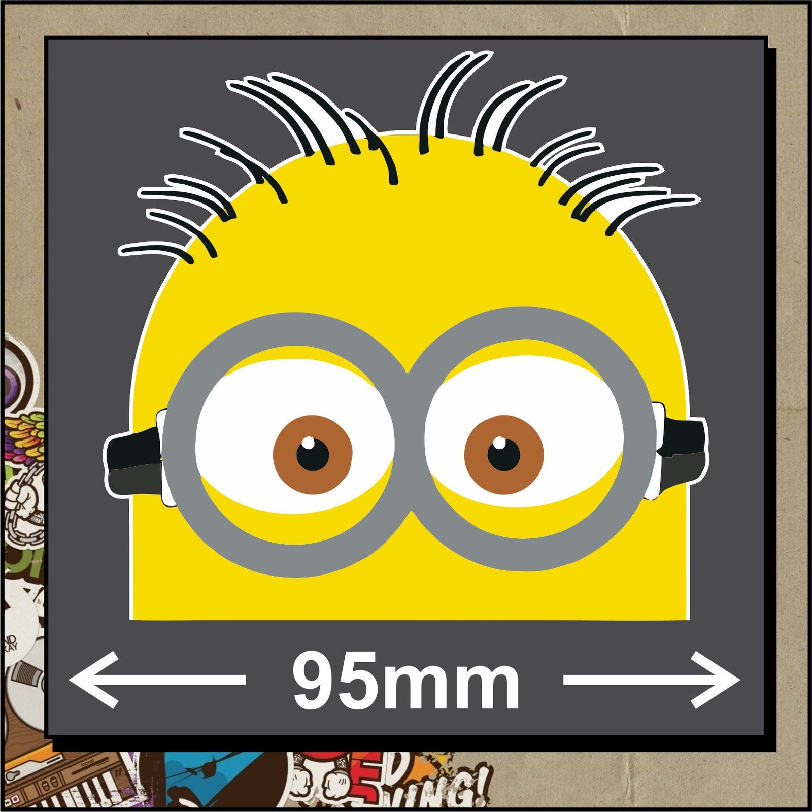 PEEPING MINION Sticker Decal Despicable Me Family Car Truck Wall Window ...