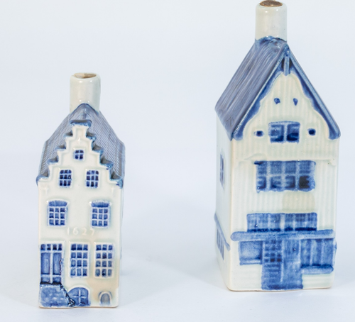 Vintage Rynebende Cherry Brandy Delft Blue + White Ceramic Dutch House ...