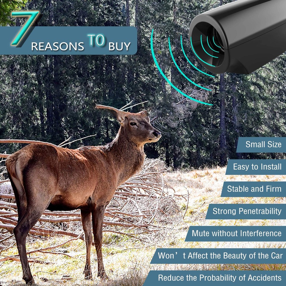 Deer Warning Whistles Device for Car, Save Deer Whistle Deer Horns with ...