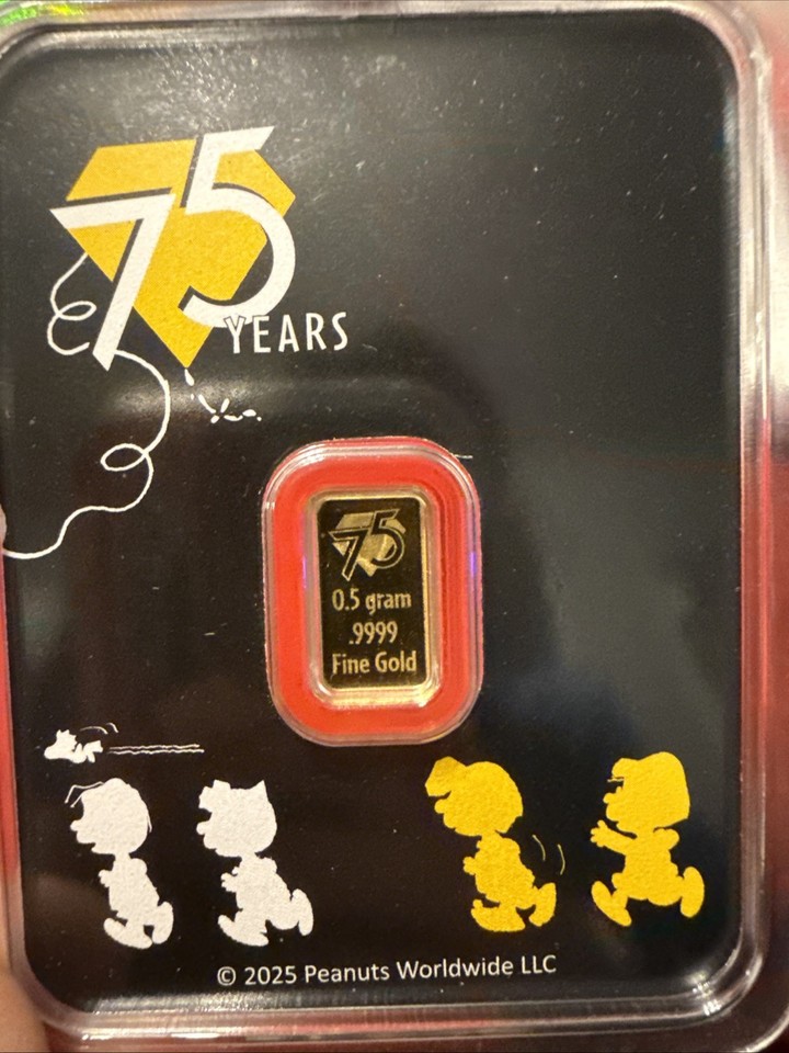 .5 Gram Gold Peanuts Featuring Snoopy Gold Bar | eBay