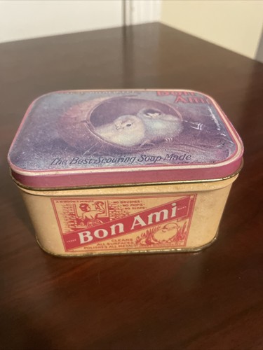 Vintage Retro 1983 Bon Ami Cleaner Soap Can Metal Advertising Tin Box ...